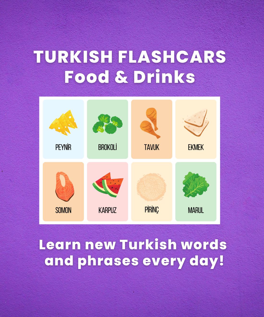 Turkish Flashcards | Food, Drinks & Kitchen in Turkish – Dem Turkish Center