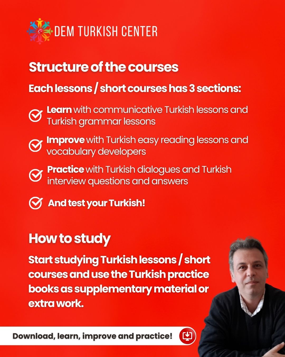 Turkish Language Courses 2 A2 (Videos Lessons) – Dem Turkish Center