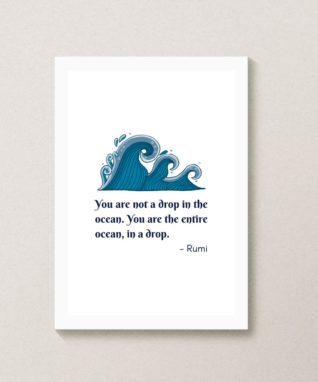 Turkey Posters: Rumi Quotes - Ocean In A Drop – Dem Turkish Center