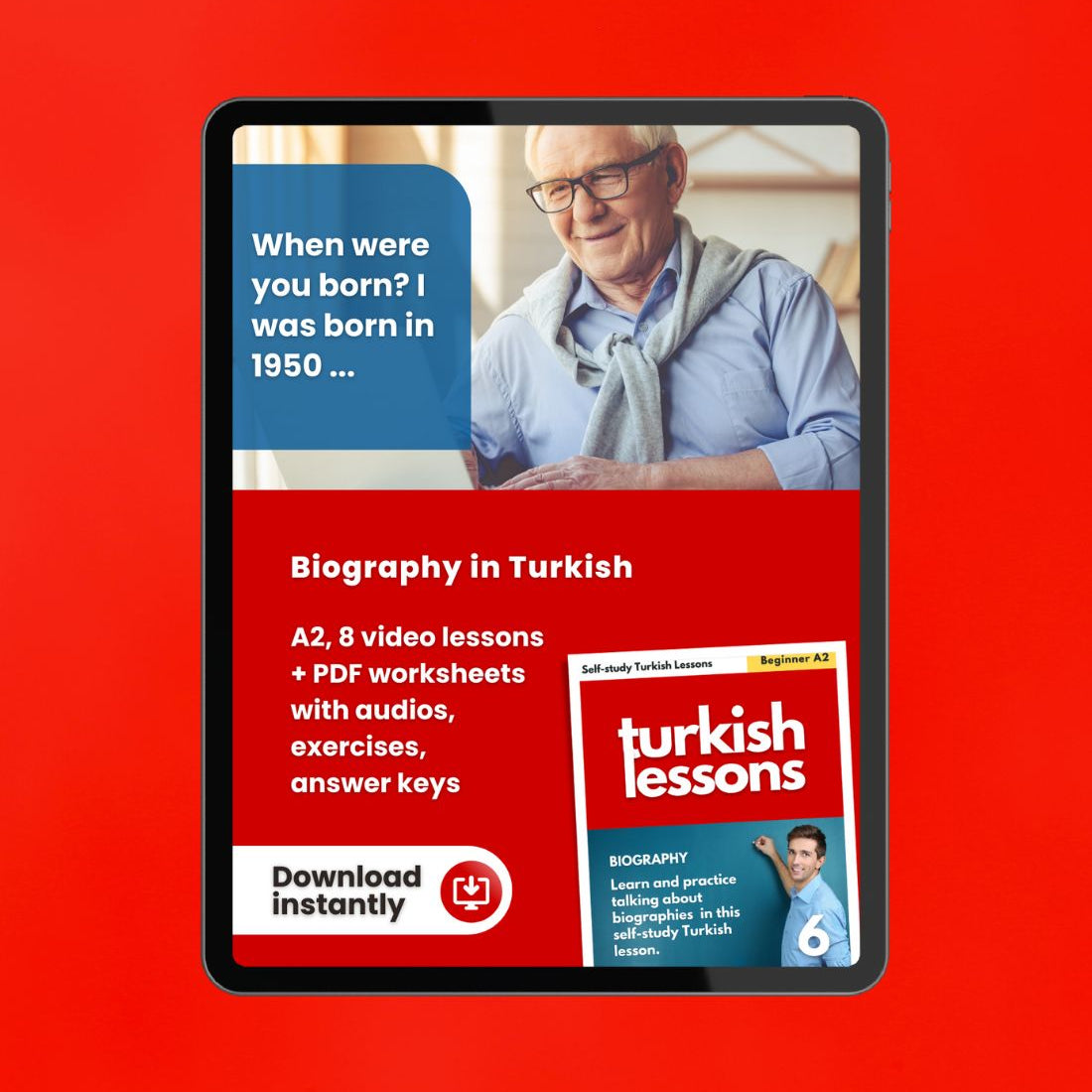 Turkish Lessons A2 6 Biography In Turkish Videos PDF With Audios turkish-lessons-a2-6-biography-in-turkish-videos-pdf-with-audios